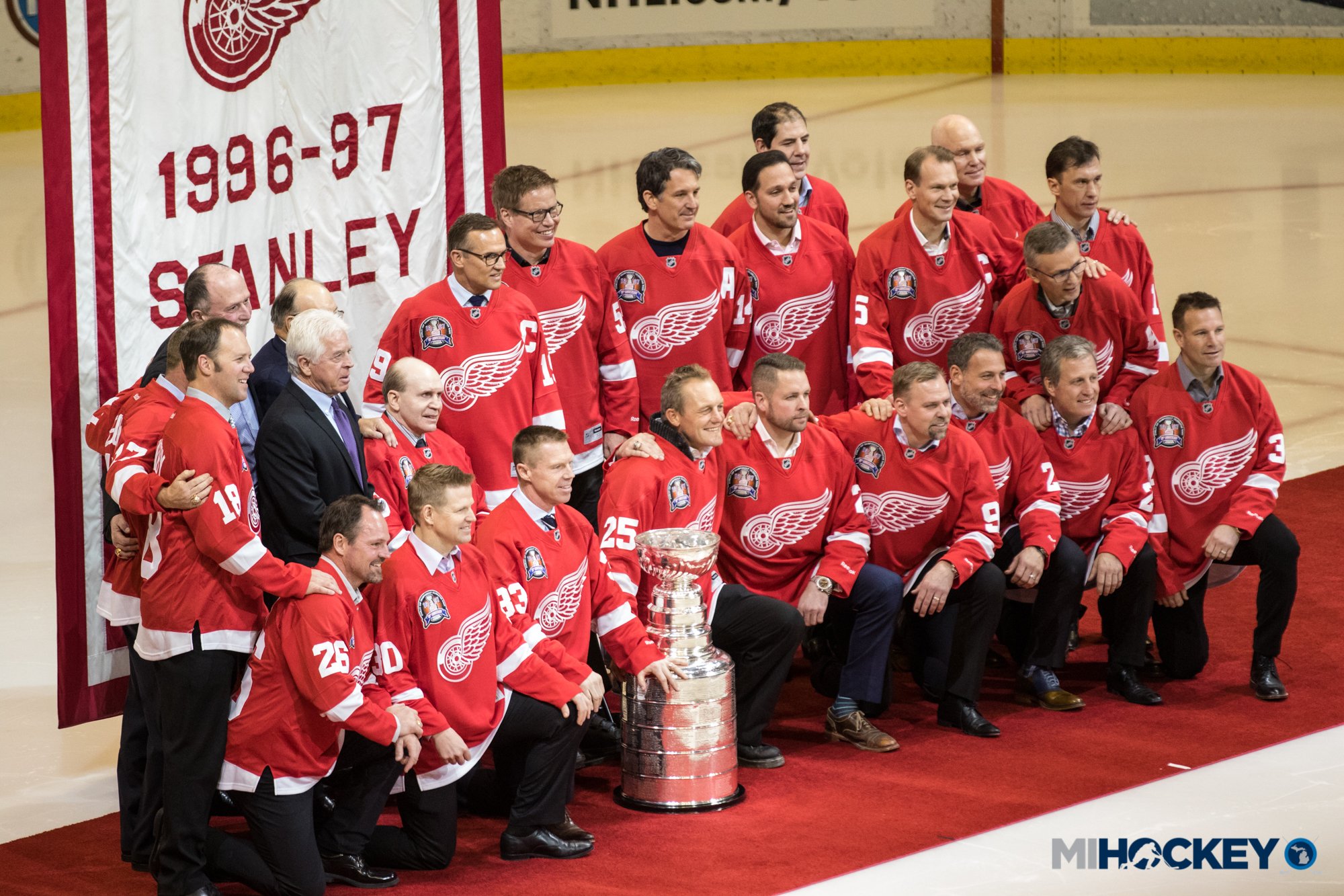 Michael Caples on Twitter: "Gang’s all here. #97Wings #RedWings…