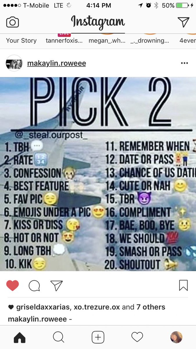 Pick Two Instagram Rates