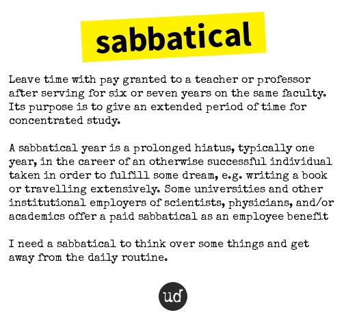 Sabbatical Leave