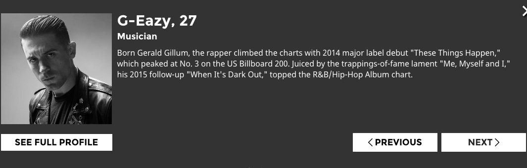 X Games on Twitter: "#XGames performer G-Eazy has been named to Forbes’ ‘30 Under 30’ list ...