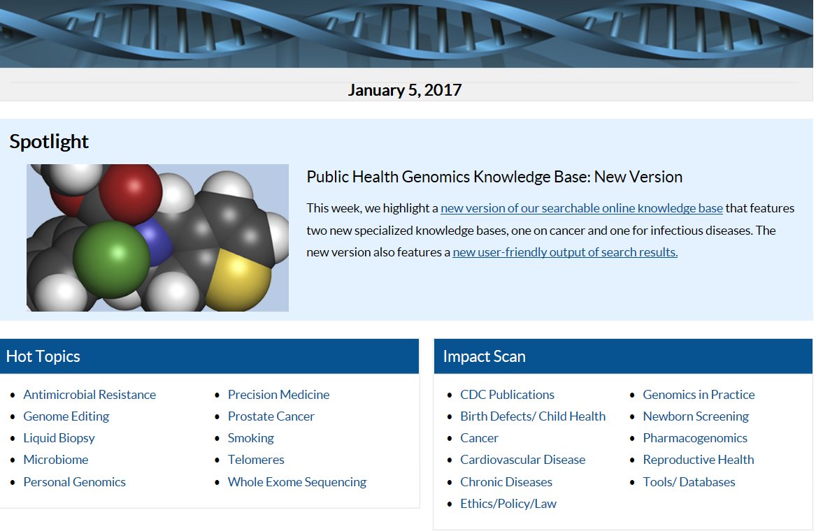 Our Public Health Genomics Knowledge Base has a new friendly search ...