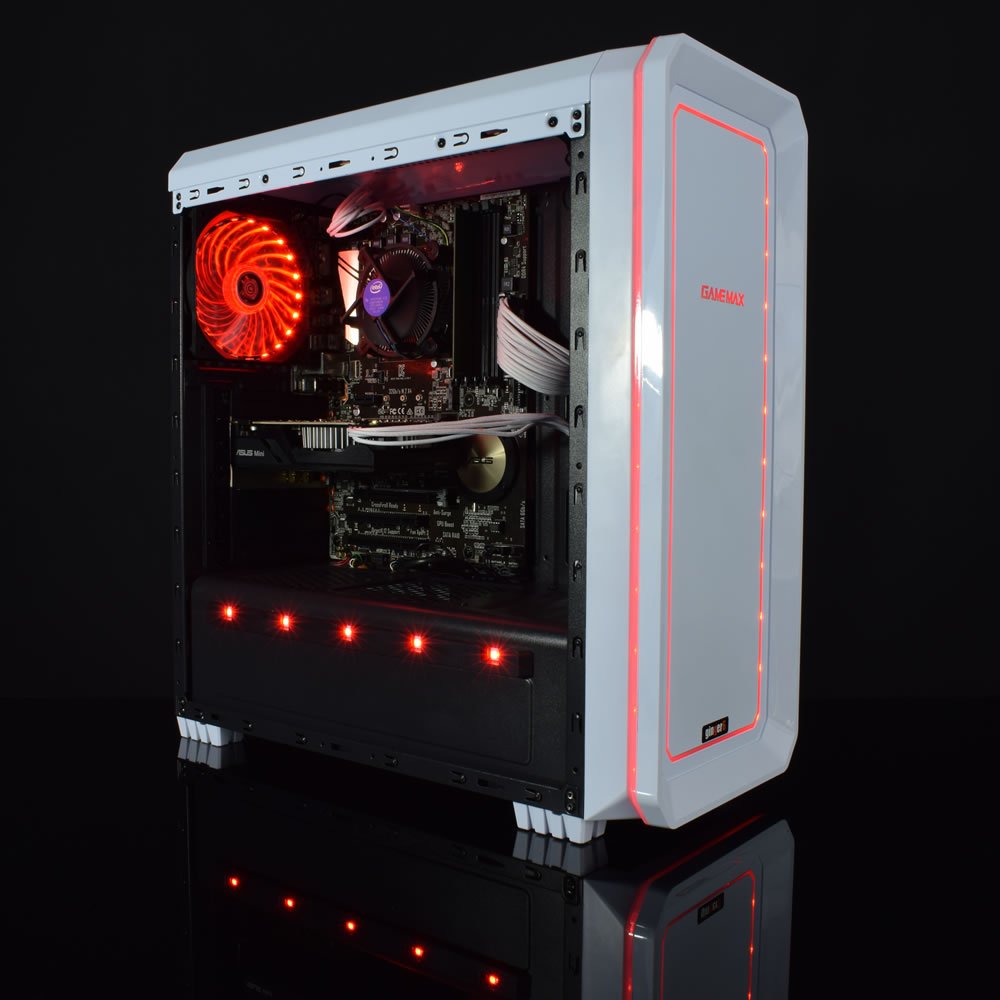 Gaming Computer Case Red