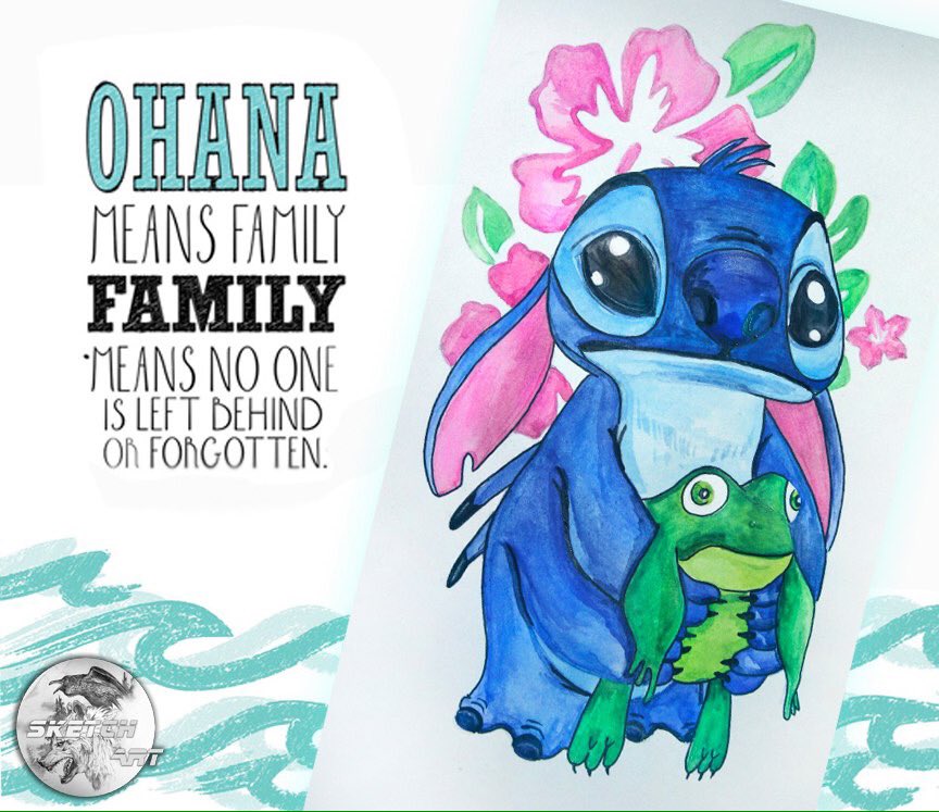 Stitch Ohana Drawing