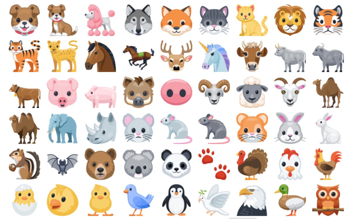 Facebook Animal Emoticons
