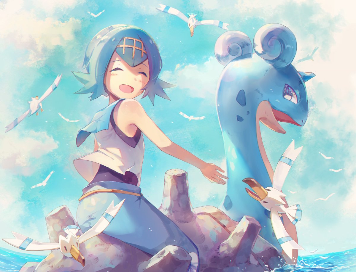 Lapras riding! By Kuranaga. : r/Pokemonart