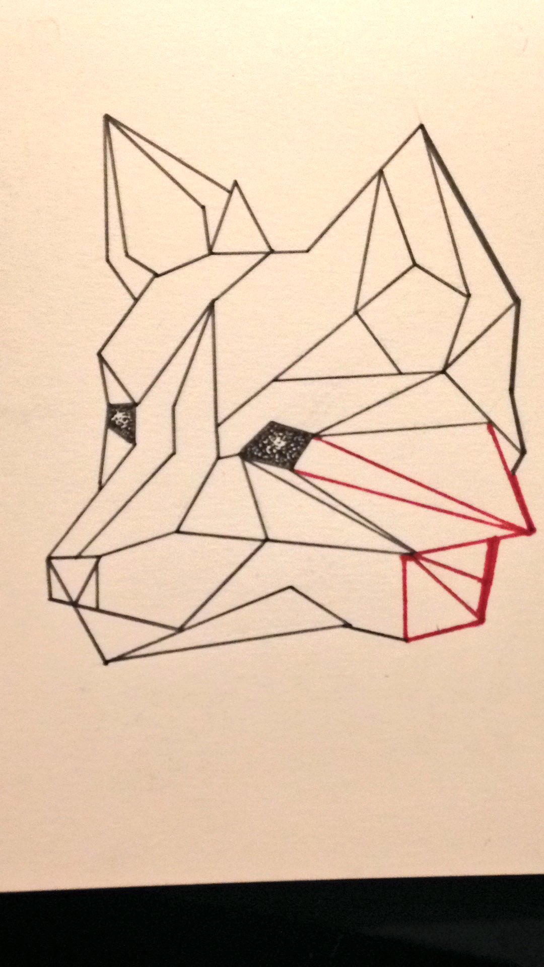 Geometric Fox Drawing