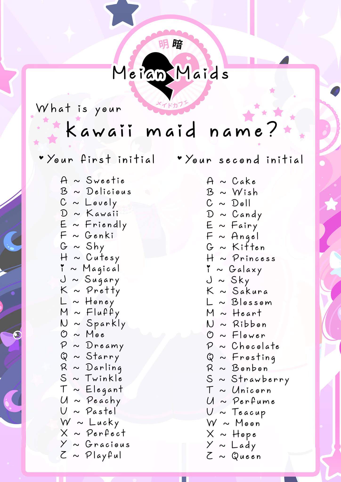 Maid Cafe Names Just Noticed That Kaminari Imagined All Of The Girls