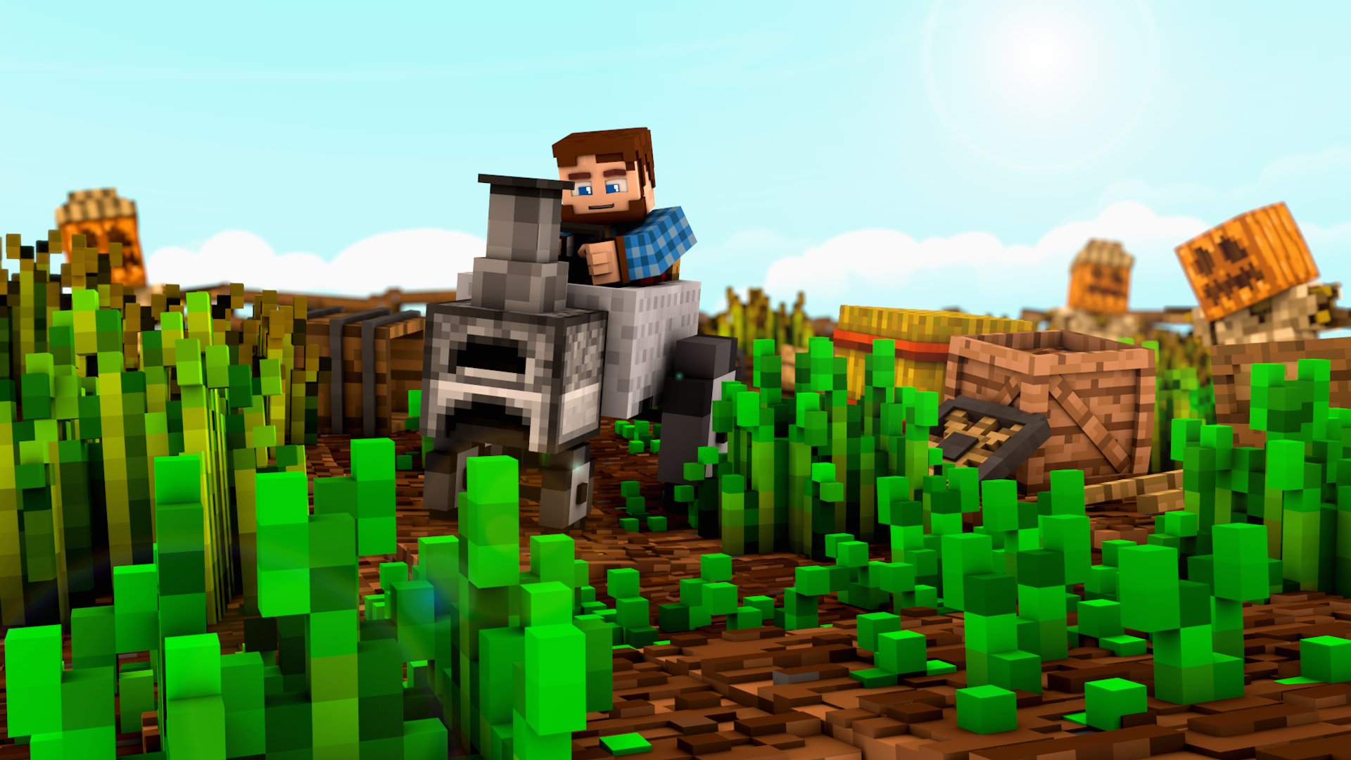Minecraft Render Wallpaper