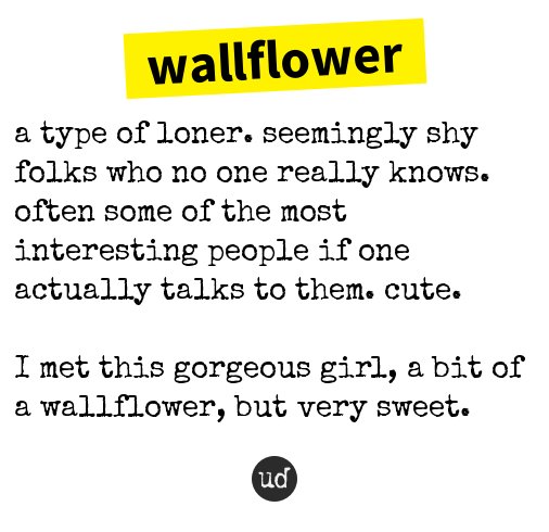Wallflower Definition