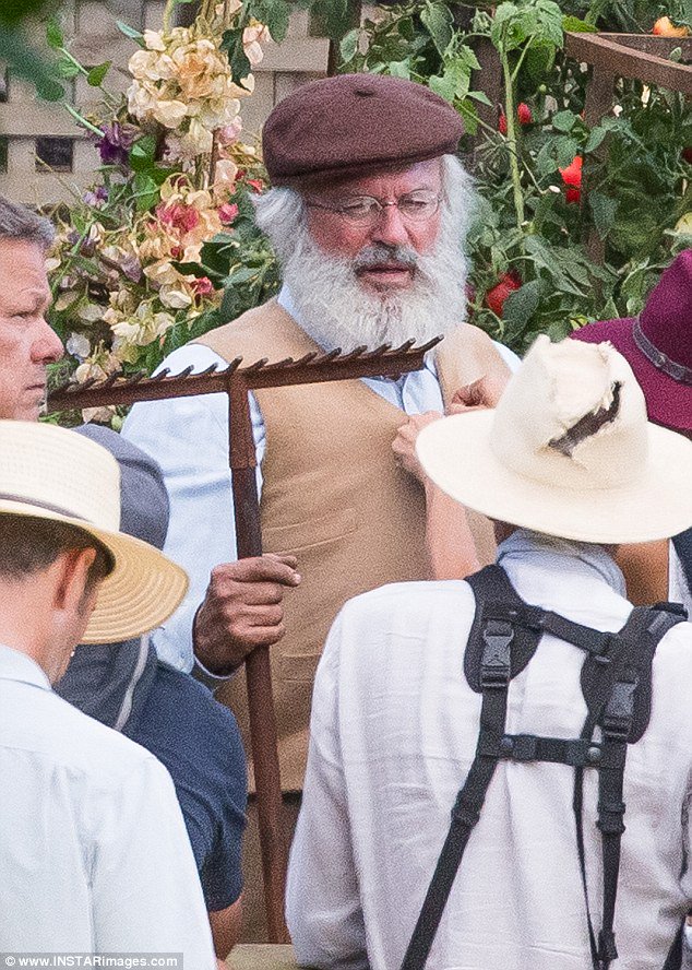 Sam Neill looks unrecognisable as Mr McGregor on the set of Peter ...