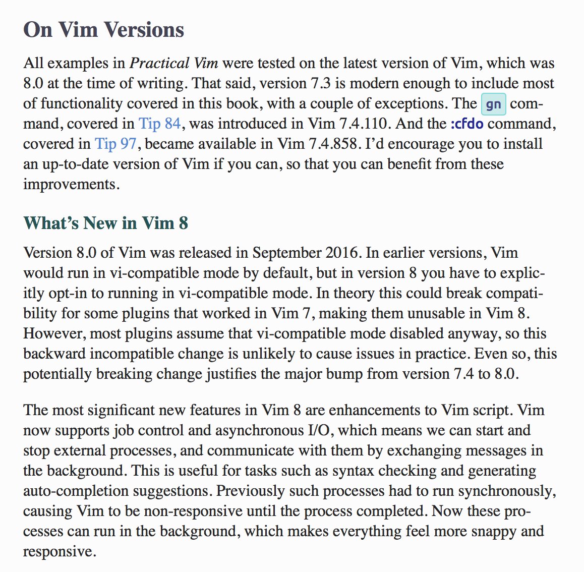 Drew Neil on Twitter: "A new ebook edition of Practical Vim is out, updated for Vim 8 and fixed ...