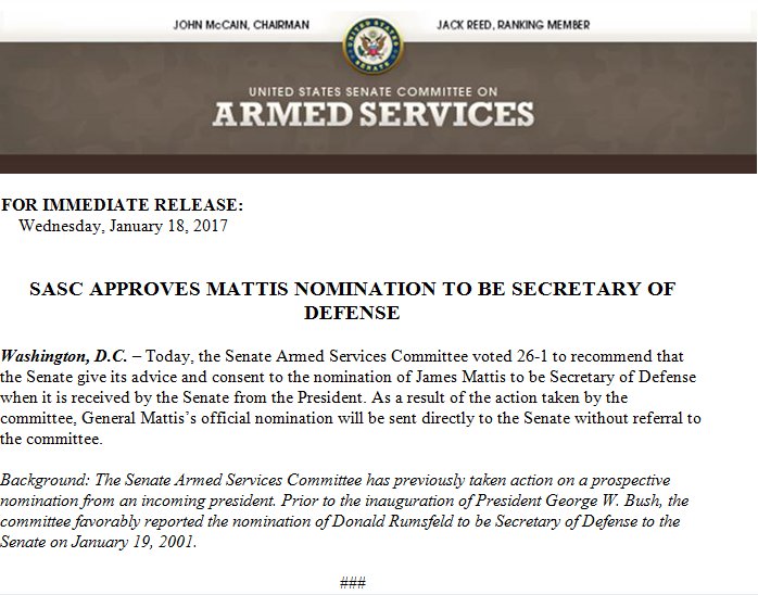 Mattis confirmed for SecDef | Political Talk