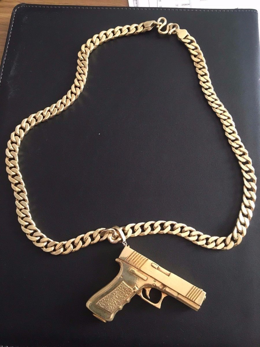 Tupac Gun Necklace