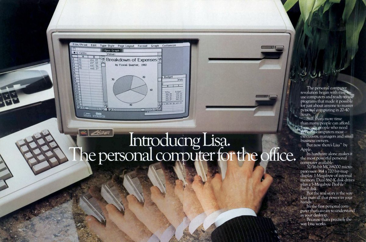 1983 Apple Lisa ad. | Cory Doctorow (@pluralistic@mamot.fr) | Scoopnest
