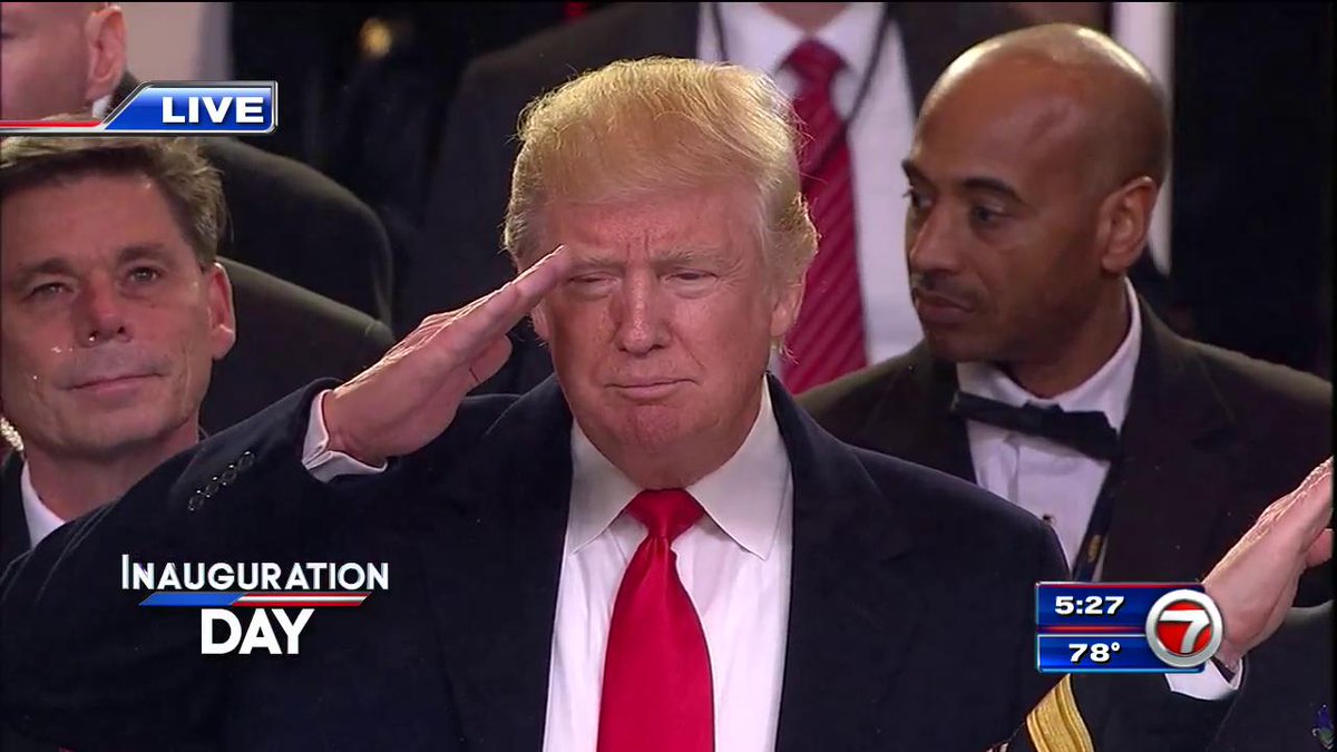 President Trump salutes military members in inauguration parade | WSVN ...