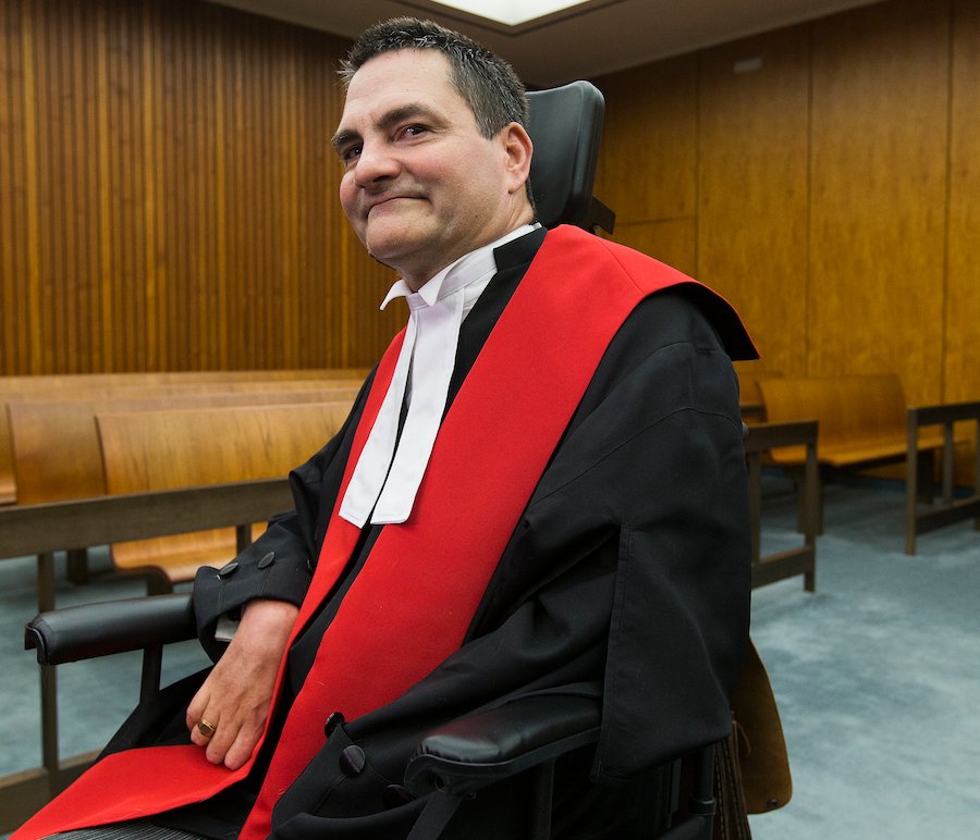 Paralyzed prosecutor Jody Fraser sworn in as Alberta judge via ...