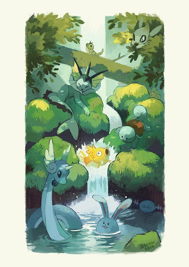 ポケモン「A pokemon fan art I painted for fun but 」|Jeniak 🐶🌿のイラスト