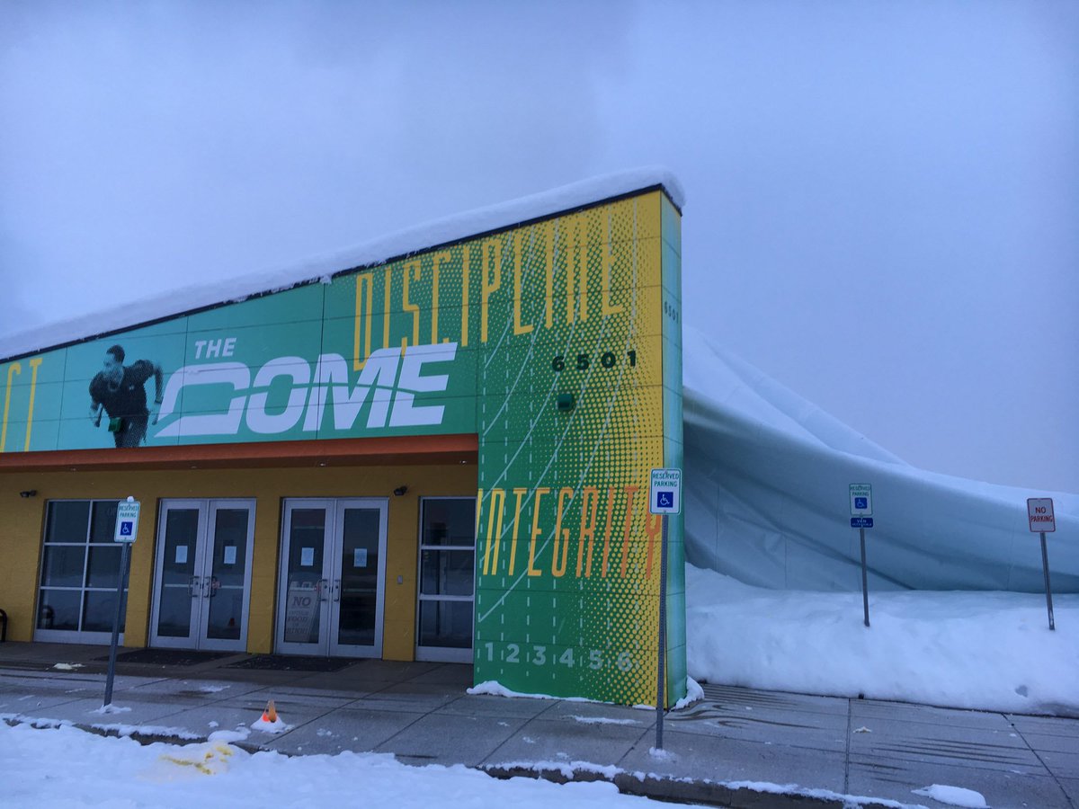 The roof of The Dome in Anchorage completely collapsed Saturday night ...