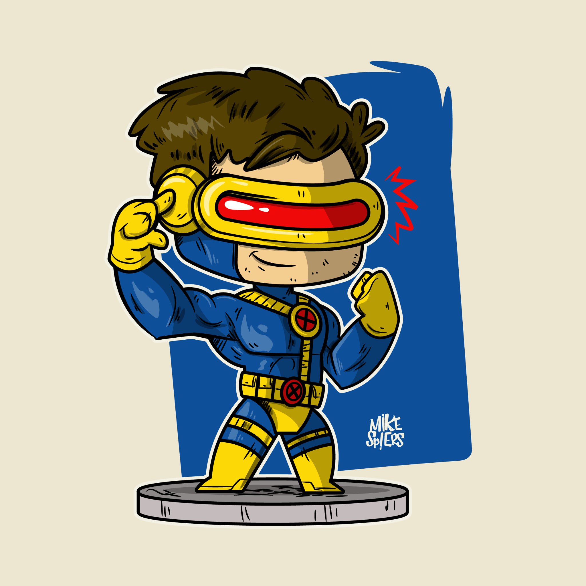 Cyclops Chibi X Men's Most Iconic Comic Cover Gets Chibi Redesign In