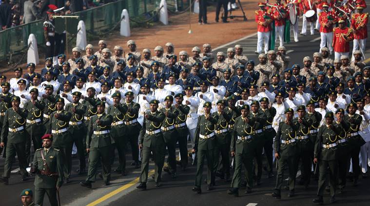 UAE military march in Indian Republic Day parade, NSG commandos march ...