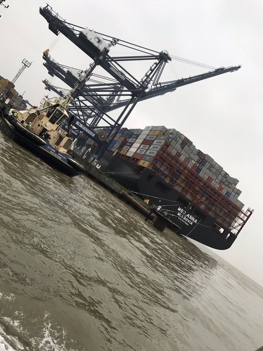 Maiden voyage of the latest world's largest MSC Anna arriving at ...