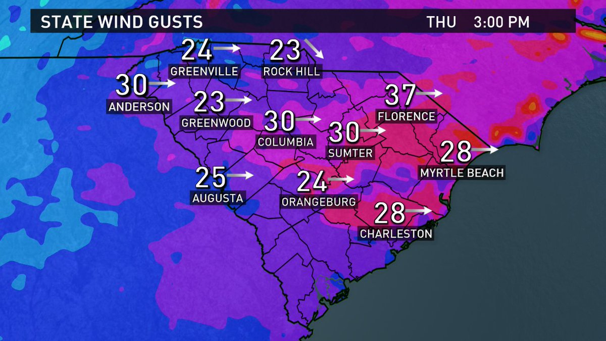 Winds still gusting to 30 mph across the Midlands. Peak wind gust of 39 ...