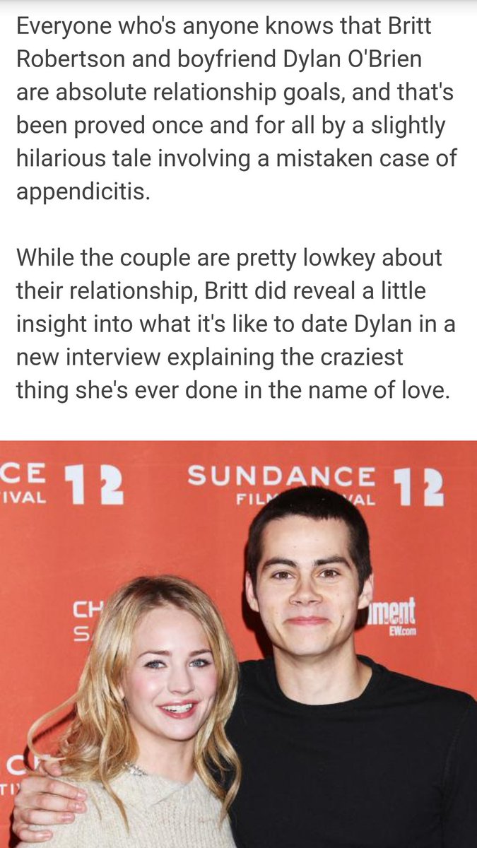 Dylan Obrien Girlfriend Britt Robertson