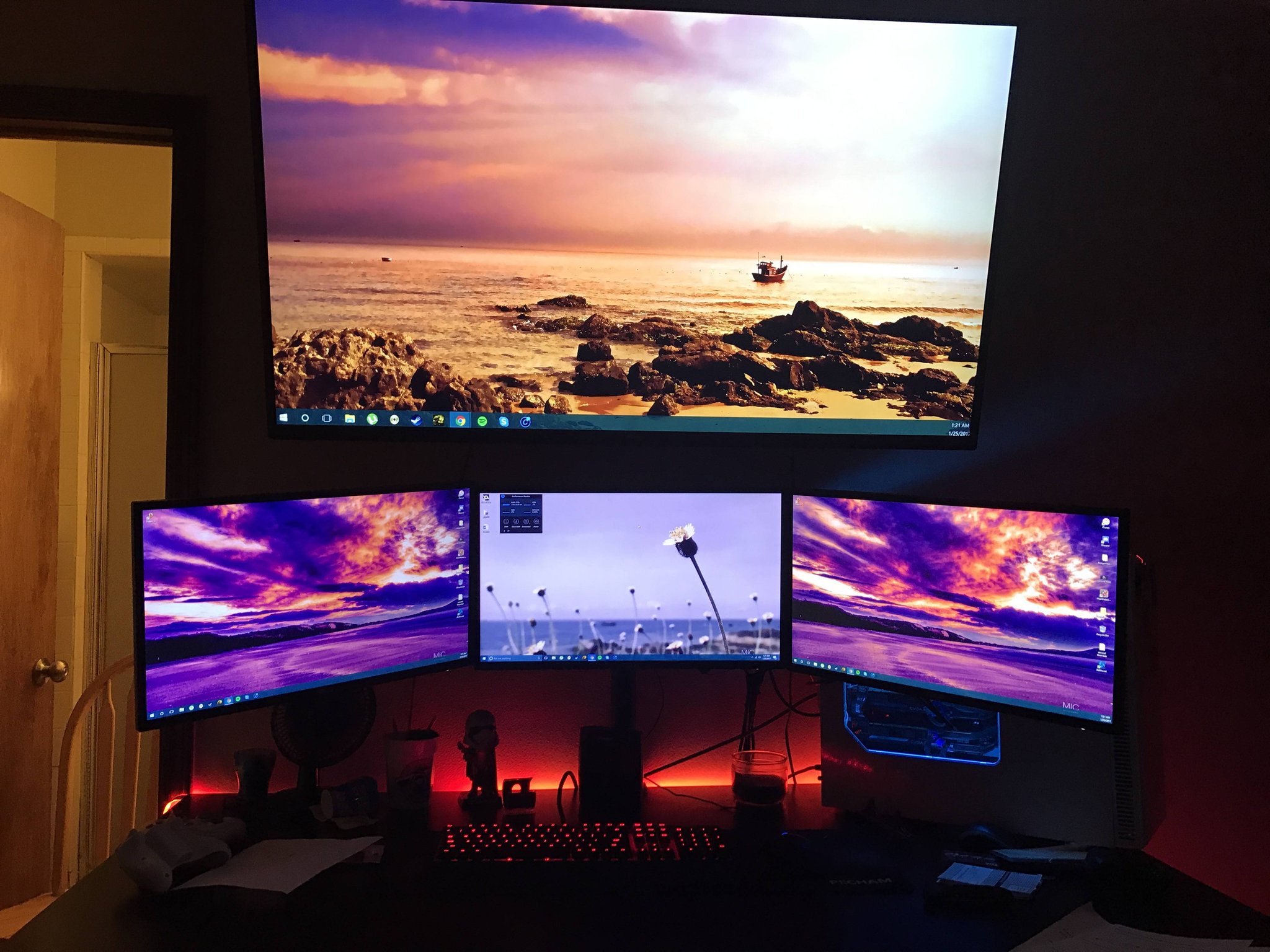 Epic 3monitor Gaming Pc Setup 20481536 Pc Setup