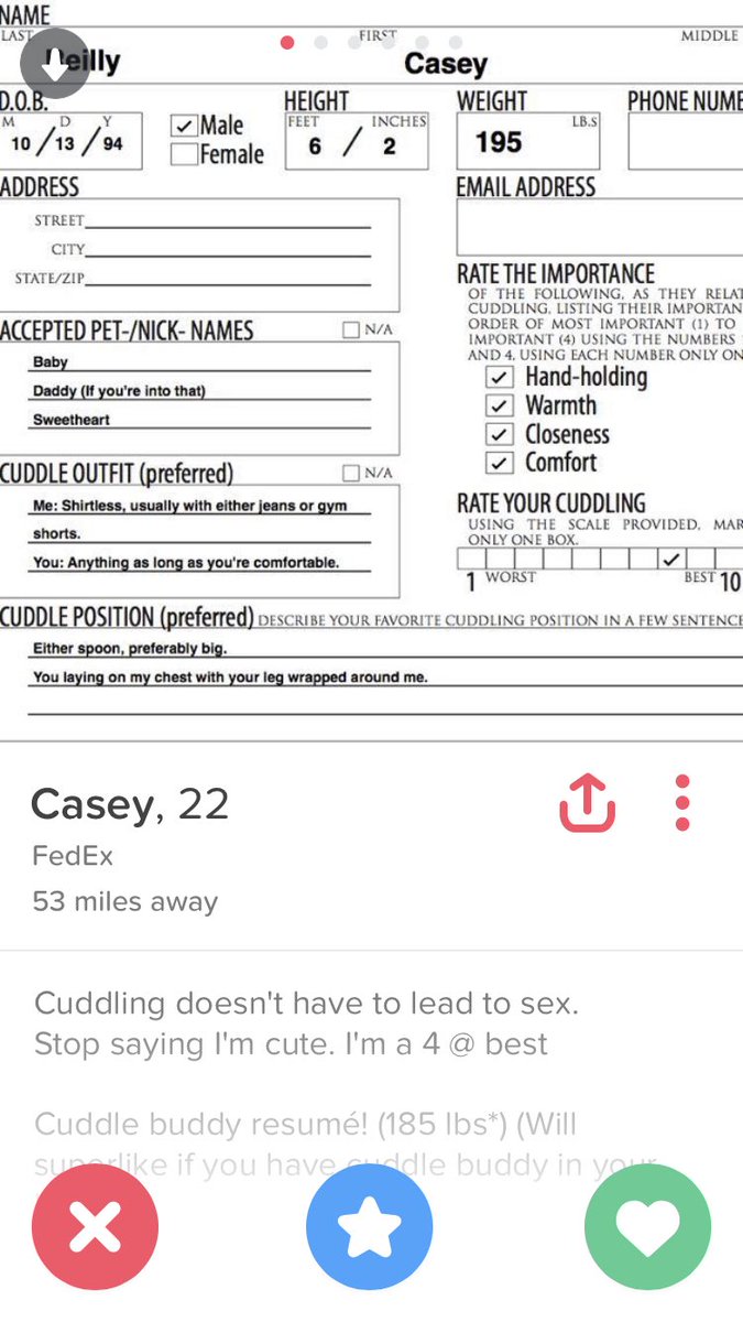 Cuddle Buddy Application Print Out