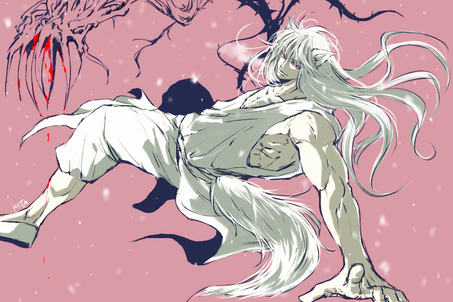 蔵馬「【rkgk妖狐蔵馬】妖狐蔵馬の筋肉美しいなと完全版8巻と9巻を資料に 」KOTOの漫画