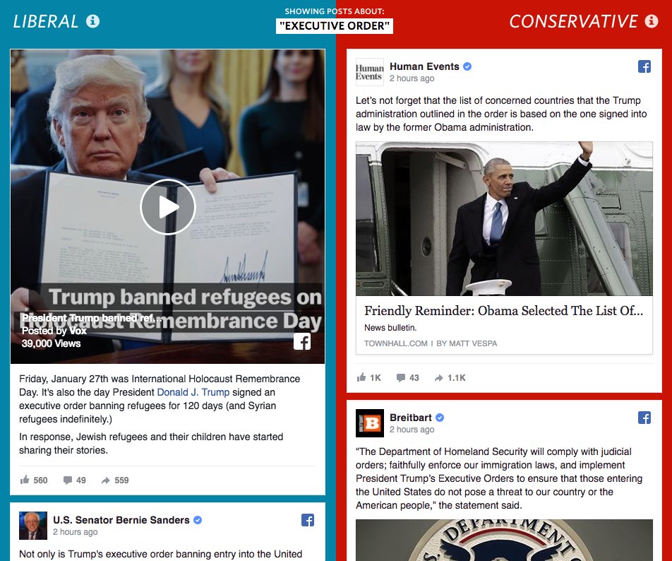 Blue Feed, Red Feed: See 'liberal Facebook' and 'conservative Facebook ...