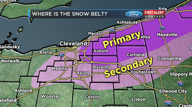 Where is the secondary lake erie snow belt in ohio? - scoopnest.com