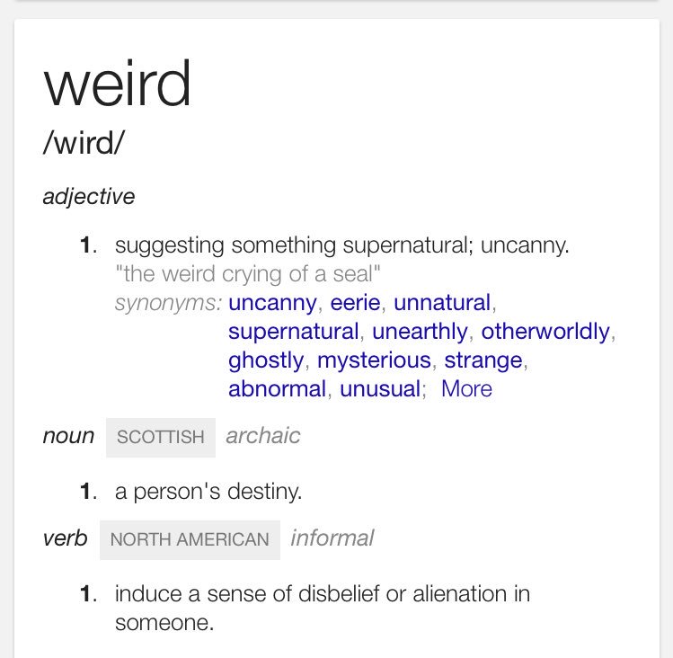 The Word Weird