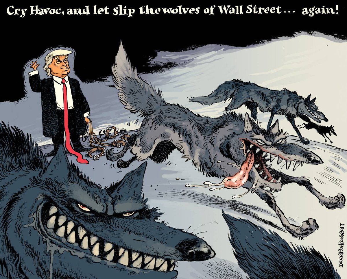 "Wolves of Wall Street" Today's editorial cartoon by David Parkins ...