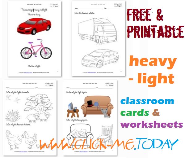 Printable Heavy And Light