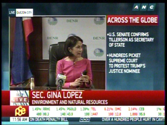 ABS-CBN News on Twitter: "NOW on ANC: DENR Sec. Gina Lopez holds press briefing https://t.co ...