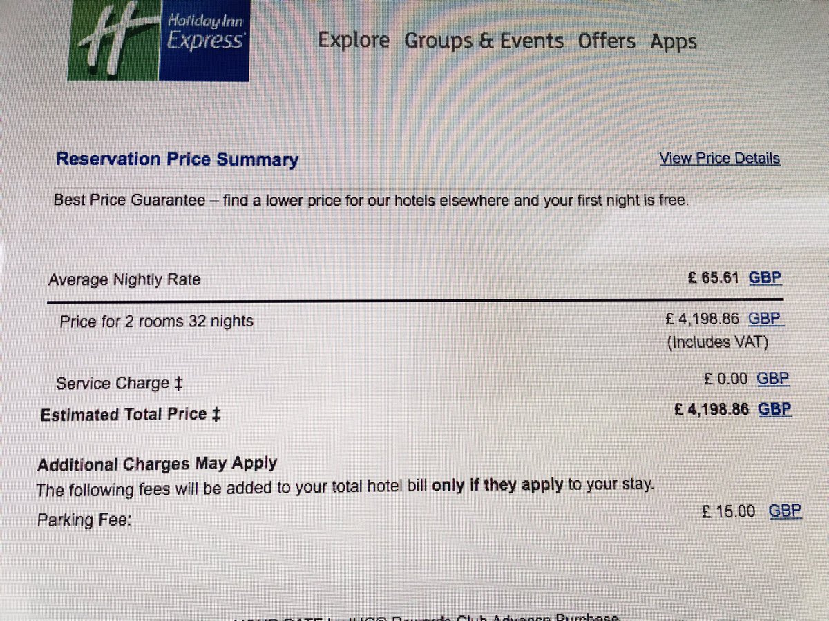 Holiday Inn Confirmations