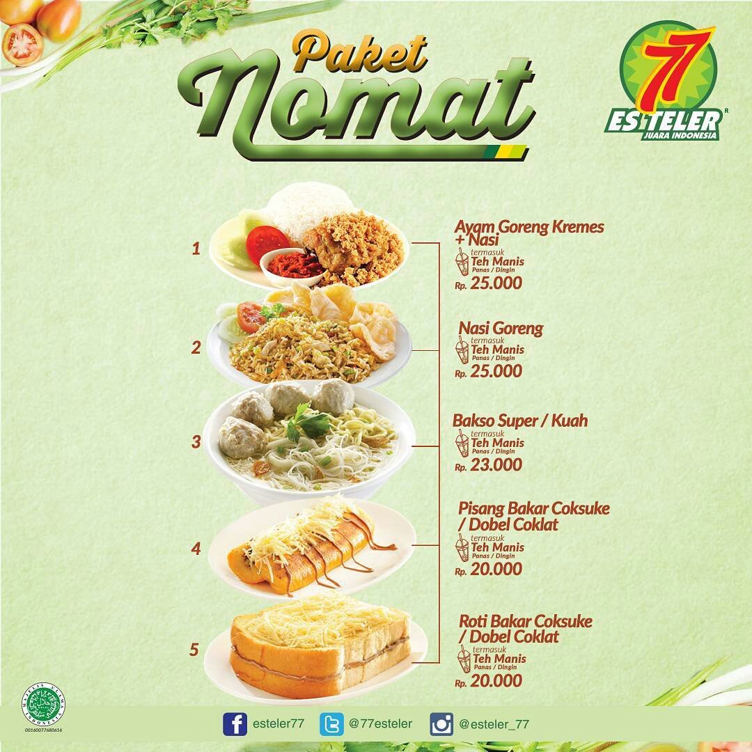 Es Teler 77 Menu