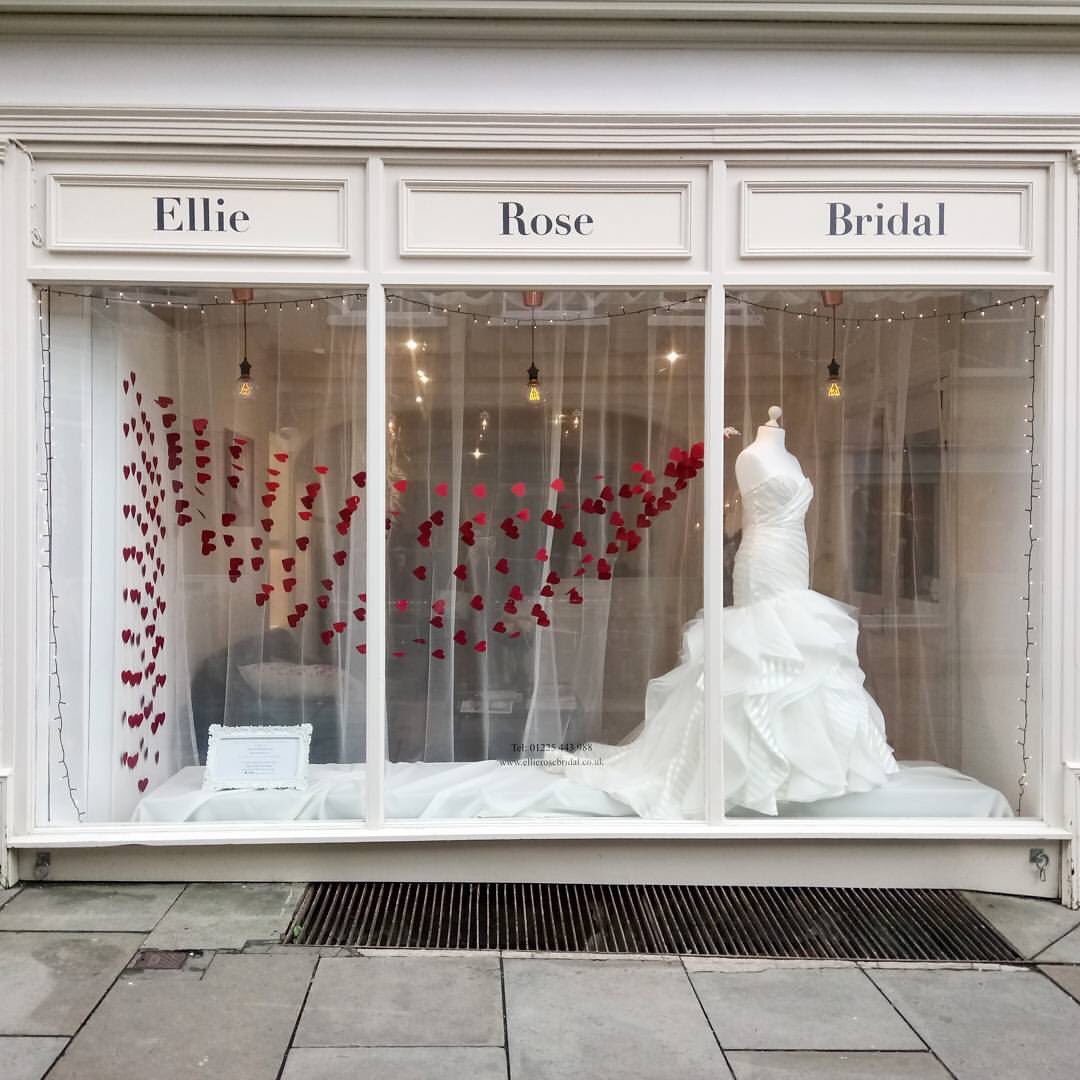 Bridal Boutique Window Displays