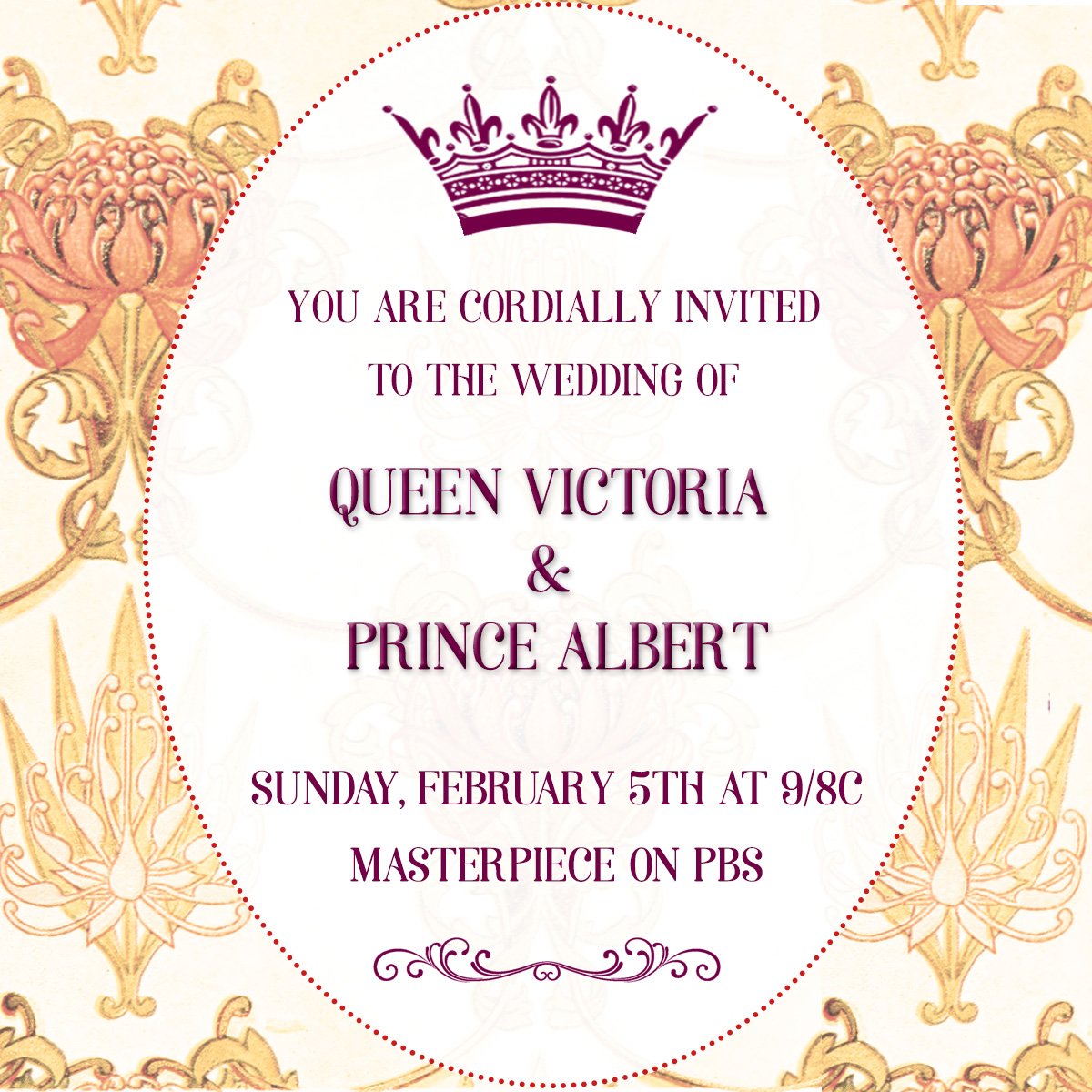Queen Victoria Wedding Invitation