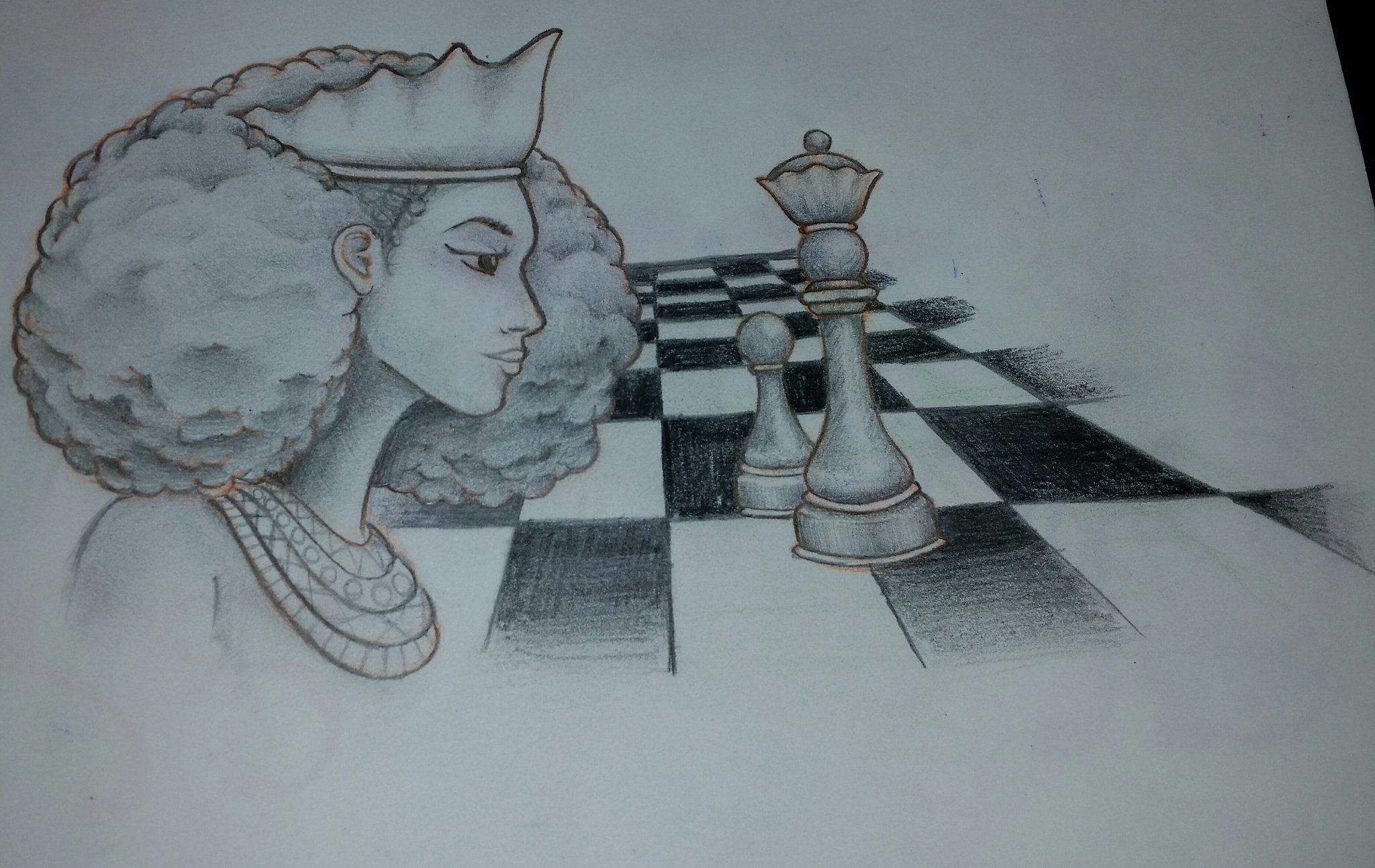 2 Point Perspective Chess Board