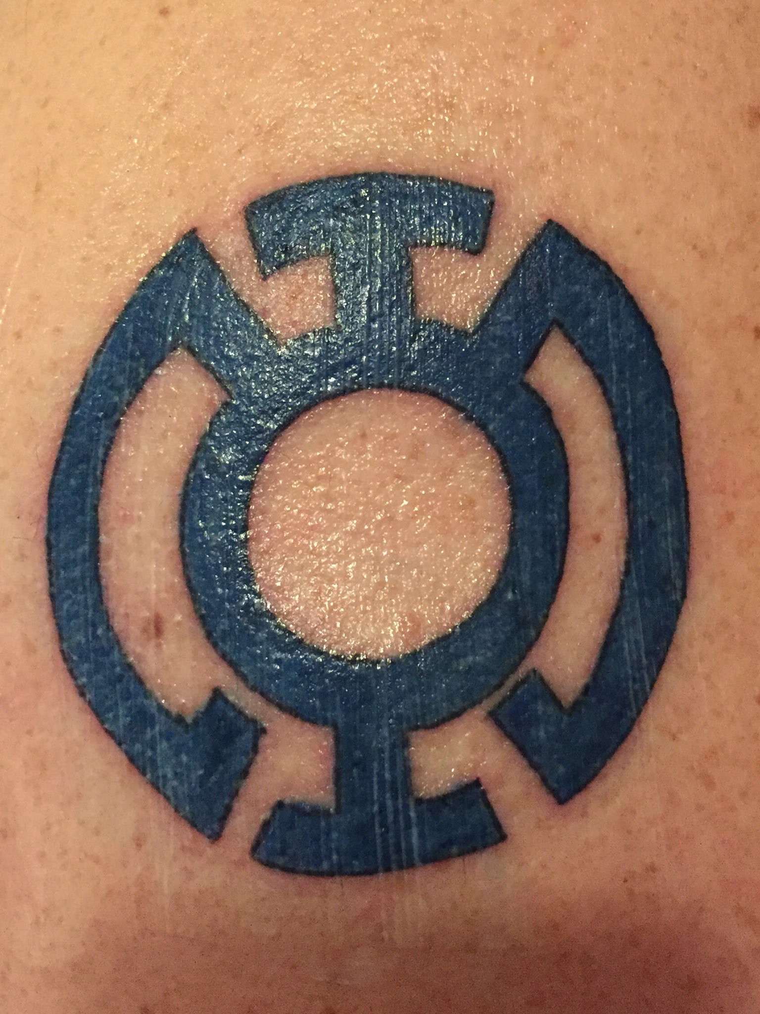 Blue Lantern Symbol Tattoo