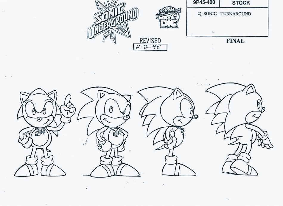 Sonic Character Model Sheet