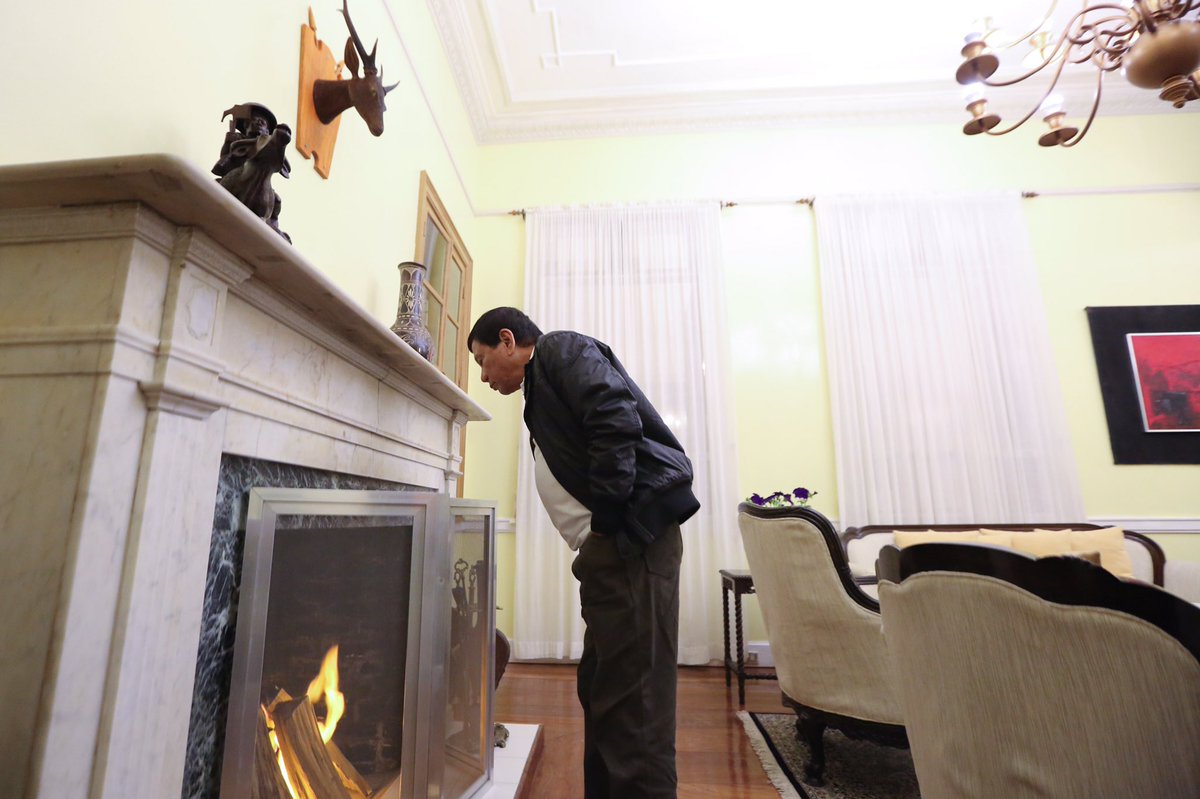LOOK: President Duterte inside the Mansion in Baguio City. | (Palace ...