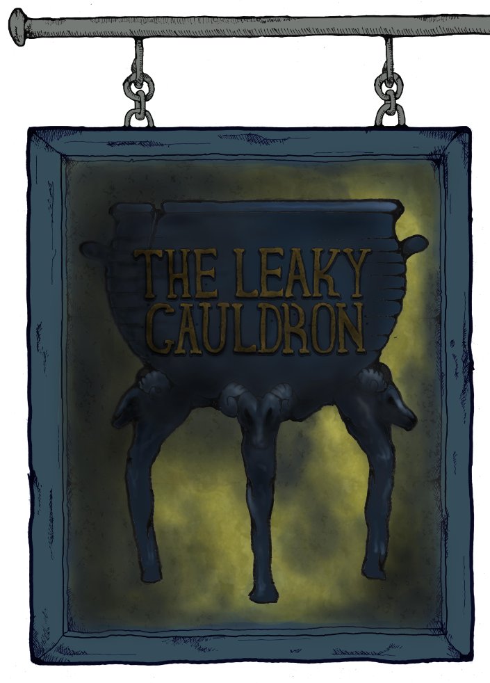 Leaky Cauldron Sign Printable