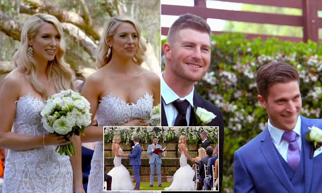Married At First Sight blonde twins tie the knot TOGETHER | Daily Mail ...