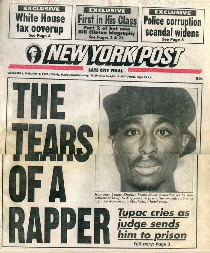 22 years ago today 2Pac was sentenced to prison | Section Eighty