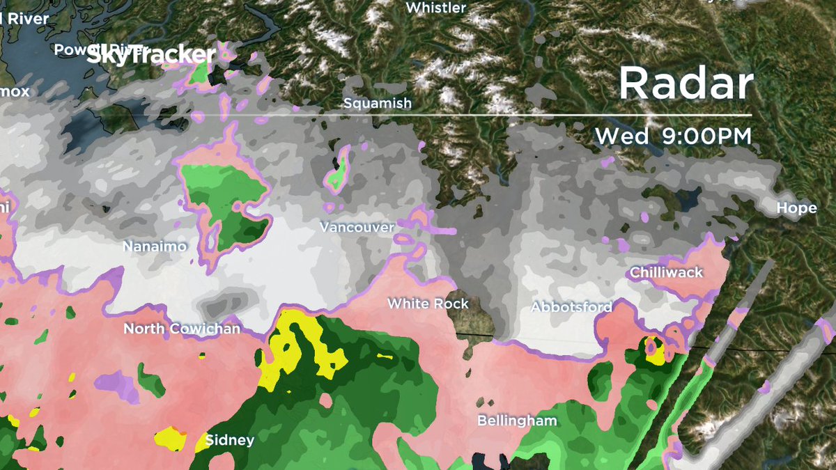 Latest radar showing bands of snow moving in. Snow/Risk of Freezing ...