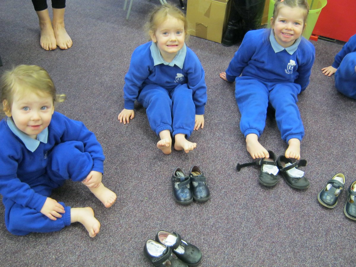 Kids Barefoot At School