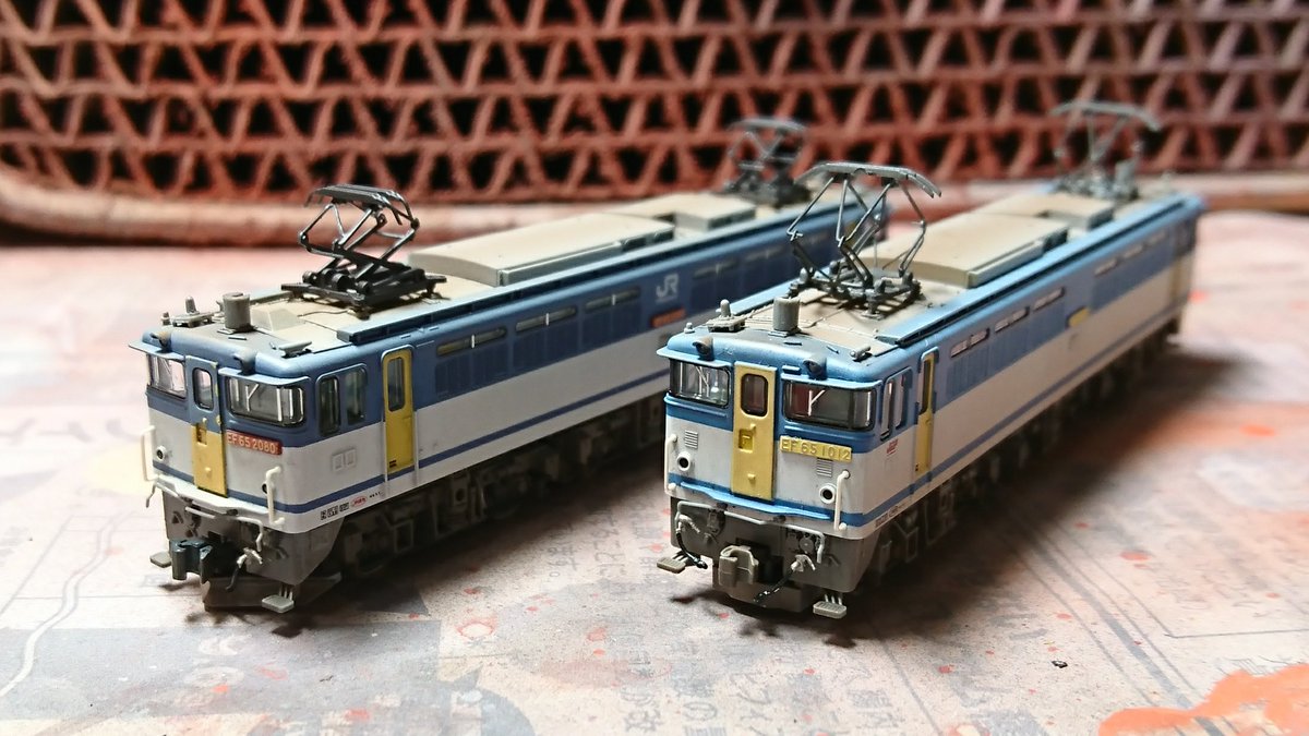 芳樹駿 on Twitter: "土壇場でEF65-1012,2080号機完成しました。 とりあえず汚しただけ。な感じではありますがSKDモデラーズサミットに持参します。 12日参加予定です ...